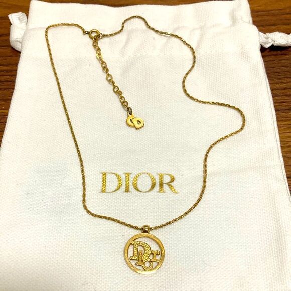 Dior | Jewelry | Christian Diorvintage Dior Coin Gold Plated Logo ...